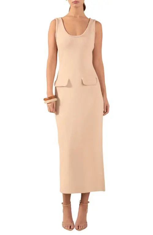 Endless Rose Braided Trim Sleeveless Knit Maxi Dress In Beige - 25% Off |  Editorialist