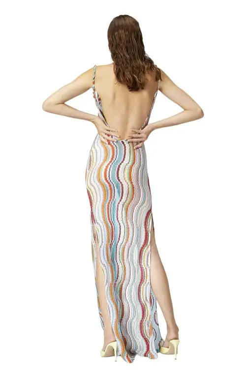 Missoni Long Cover-up Dress With Lamé Wave Motif