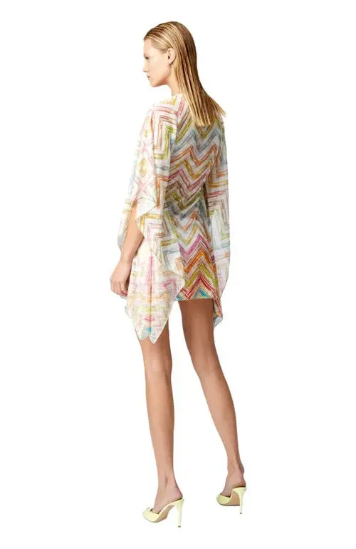 Missoni Short Covered Up Caftan In Printed Tulle - Multicoloured