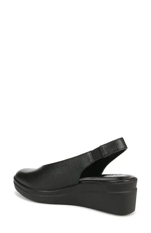 Naturalizer Sutton Slingback Platform Wedge Pump - Black/ Black