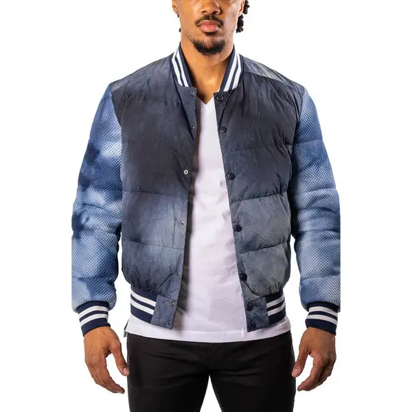 MACEOO Ocean Sky Quilted Bomber Jacket