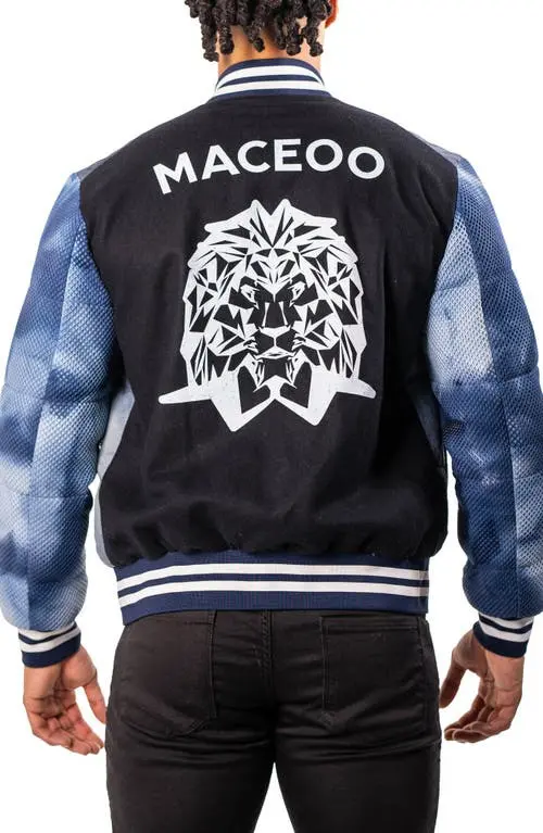 MACEOO Ocean Sky Quilted Bomber Jacket