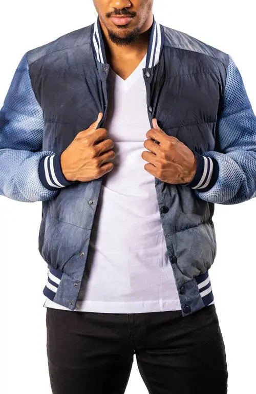 MACEOO Ocean Sky Quilted Bomber Jacket
