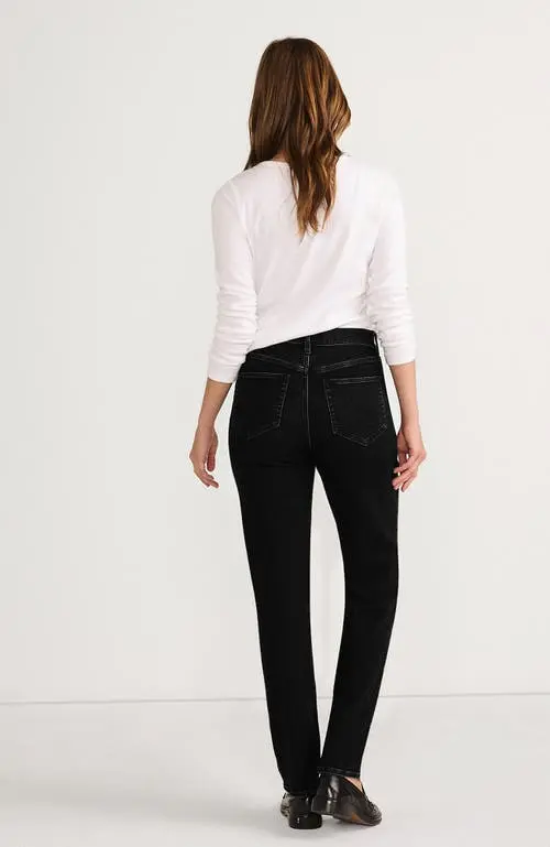 LANDS' END Recover Mid Rise Straight Leg Jeans