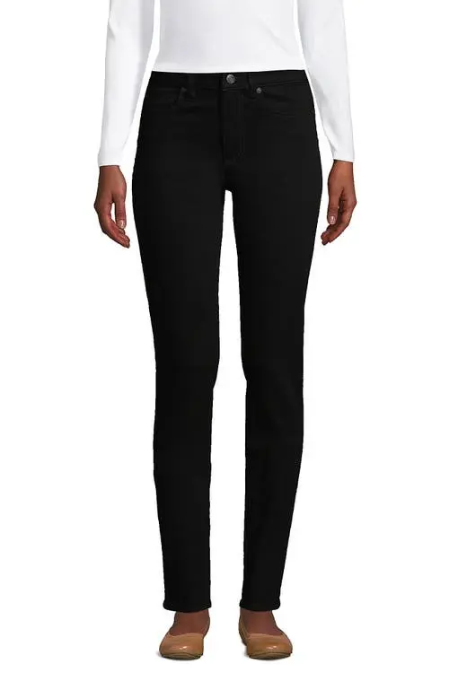 LANDS' END Recover Mid Rise Straight Leg Jeans