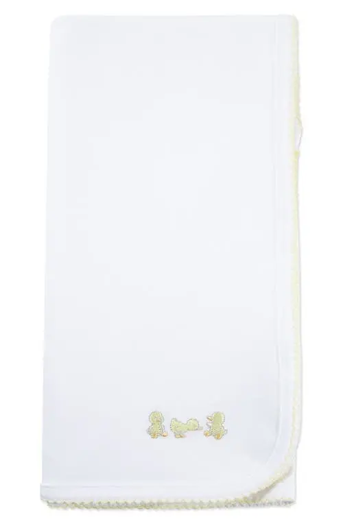 LITTLE ME Sweet Duck Cotton Blanket - White