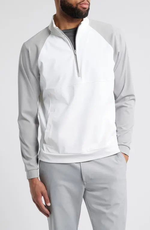 Johnnie-o Armstrong Water Resistant Performance Half Zip Pullover - White