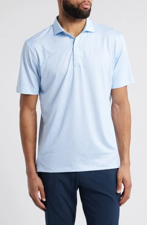 Johnnie-o Hex Geo Print Prep-formance Golf Polo - Seychelles