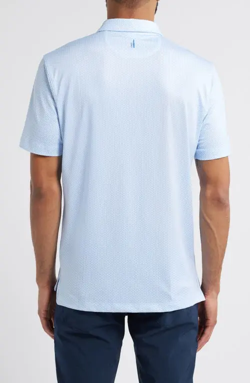Johnnie-o Hex Geo Print Prep-formance Golf Polo - Seychelles