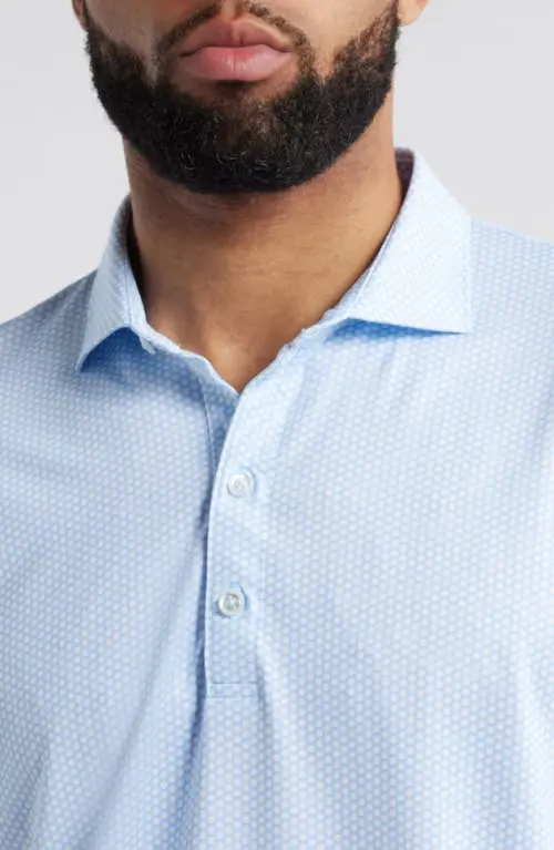 Johnnie-o Hex Geo Print Prep-formance Golf Polo - Seychelles