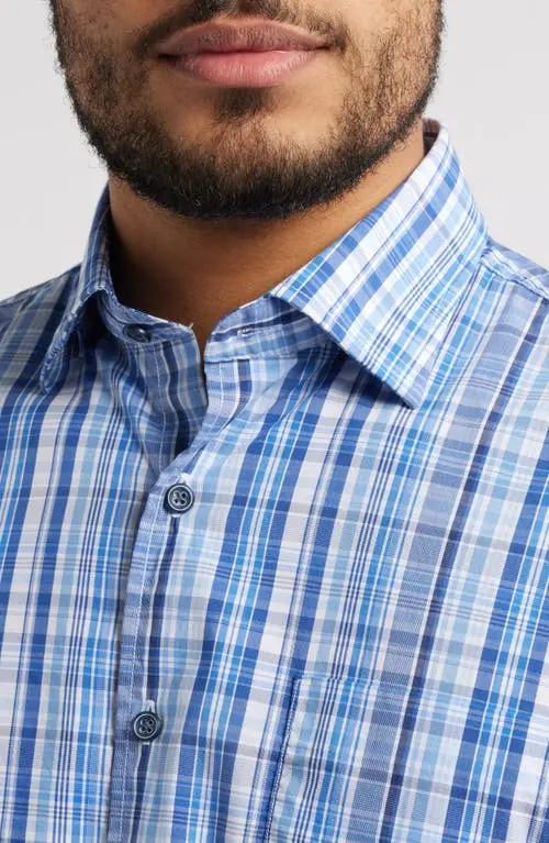Johnnie-o Masson Plaid Performance Button-up Shirt - Maliblu