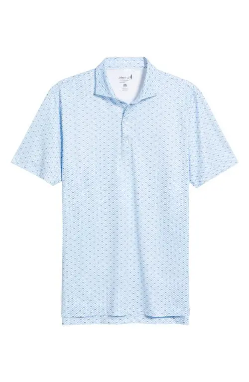 Johnnie-o Nc Time Abstract Print Prep-formance Polo