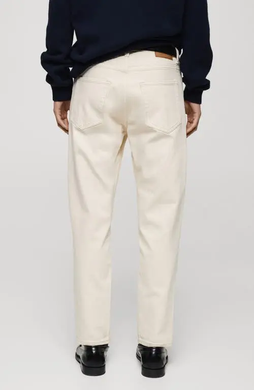 Mango Ben Tapered Jeans - Ecru