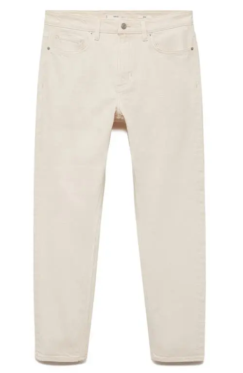 Mango Ben Tapered Jeans - Ecru