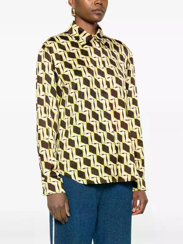 MSGM Geometric-print Shirt