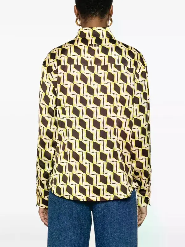 MSGM Geometric-print Shirt
