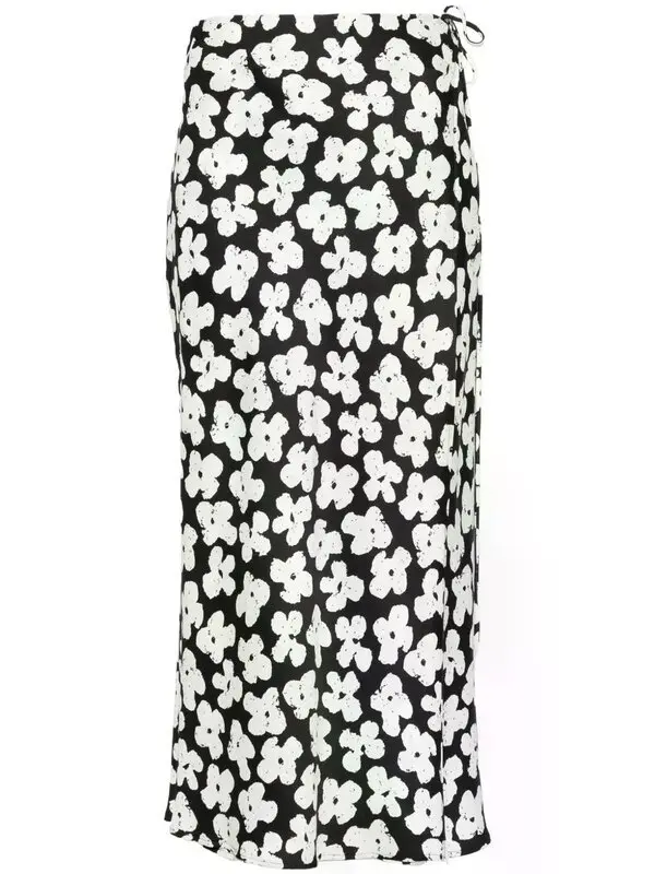 MSGM Floral-print Midi Skirt