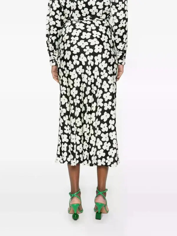 MSGM Floral-print Midi Skirt