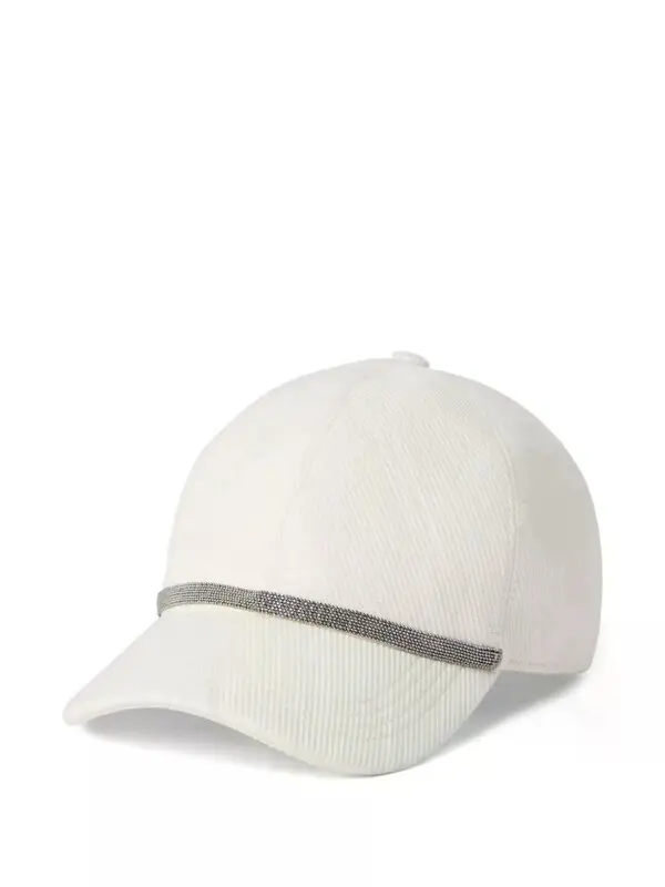 Brunello Cucinelli Monili-embellished Baseball Cap - Neutrals