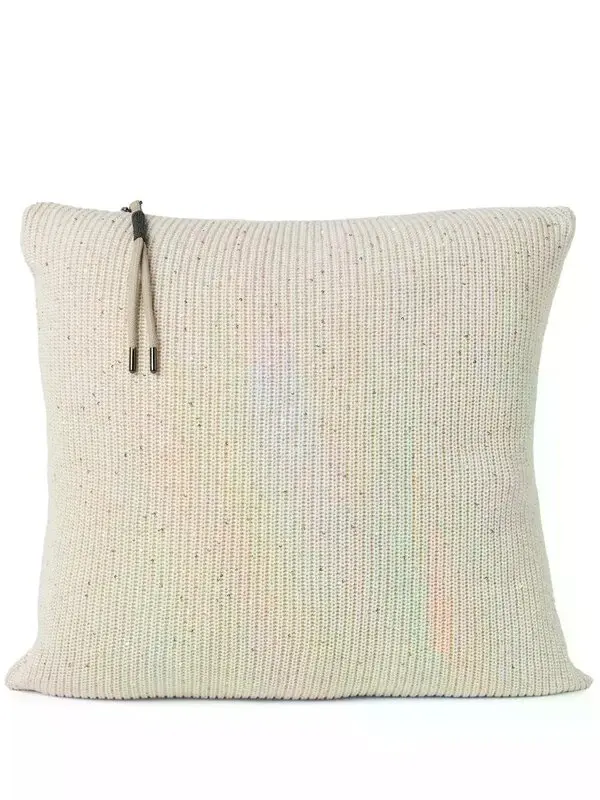 Brunello Cucinelli Knitted Cushion - Neutrals