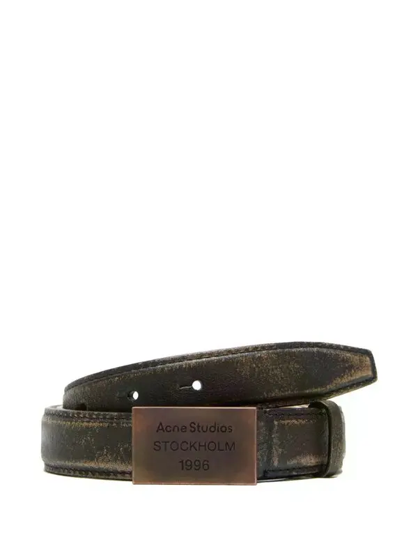 Acne Studios Engraved Logo Belt - Brown