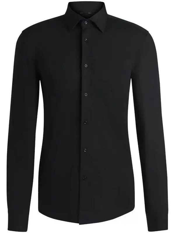 BOSS Mini-check Shirt - Black