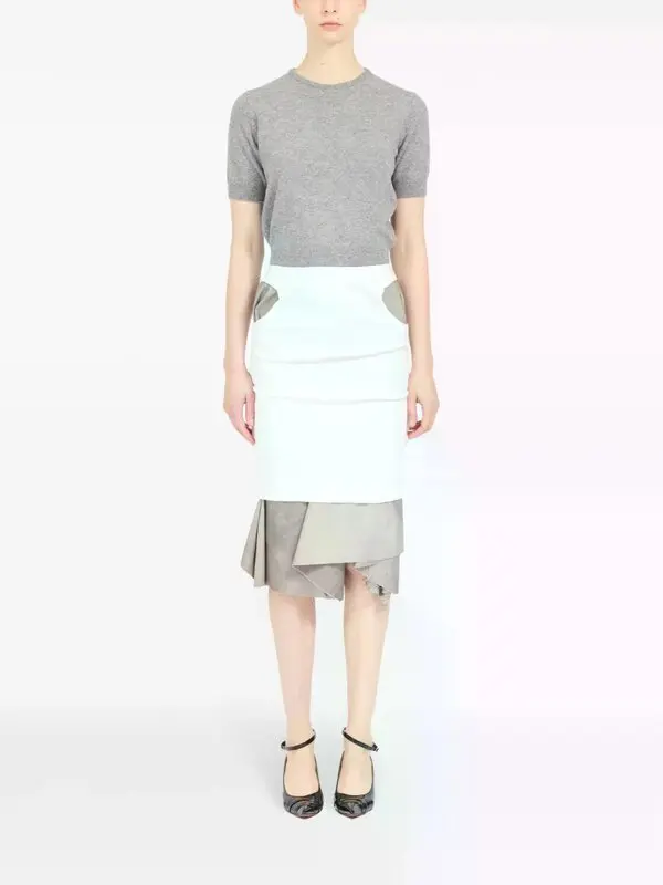 MAISON MARGIELA Layered Knee-length Skirt - White