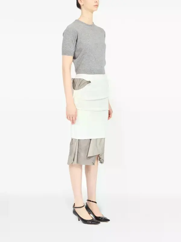 MAISON MARGIELA Layered Knee-length Skirt - White