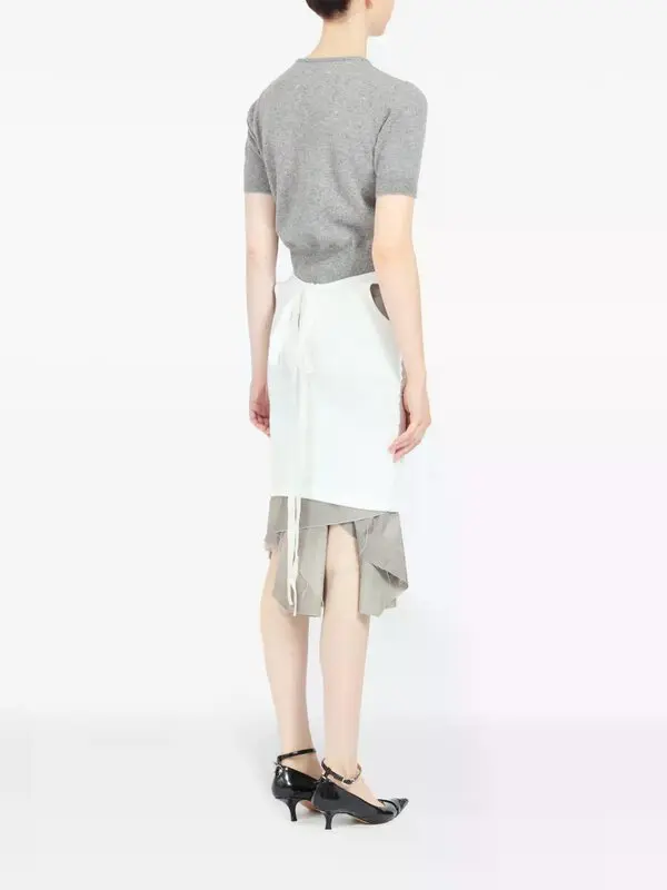 MAISON MARGIELA Layered Knee-length Skirt - White