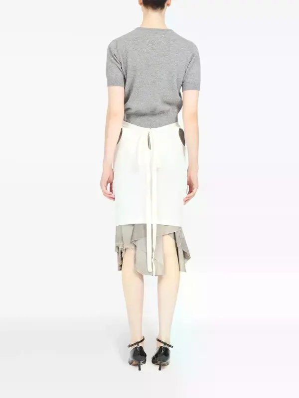 MAISON MARGIELA Layered Knee-length Skirt - White
