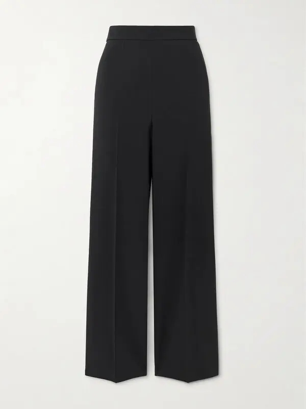 JOSEPH Alane Pleated Cady Wide-leg Pants - Black