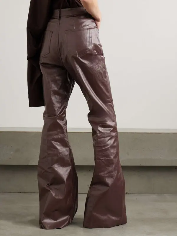 Rick Owens Bolan Coated Flared Jeans