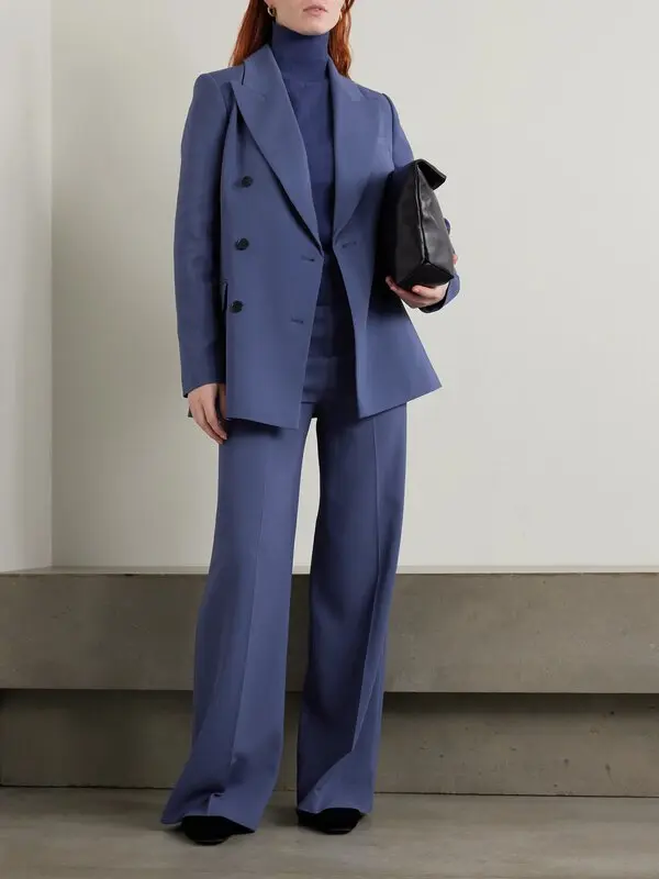 JOSEPH Alane Pleated Cady Wide-leg Pants