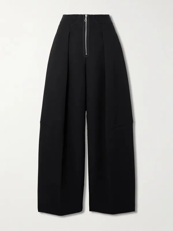 JEAN PAUL GAULTIER Grosgrain-trimmed Pleated Pants