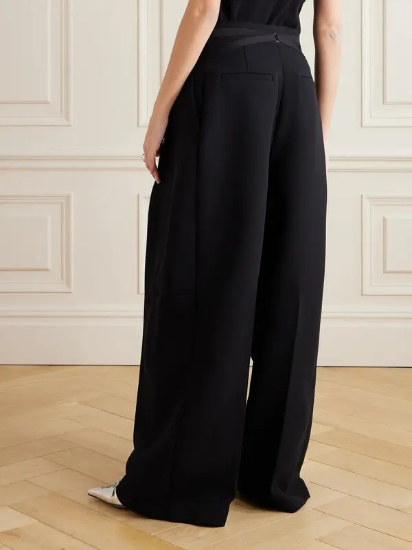 JEAN PAUL GAULTIER Grosgrain-trimmed Pleated Pants