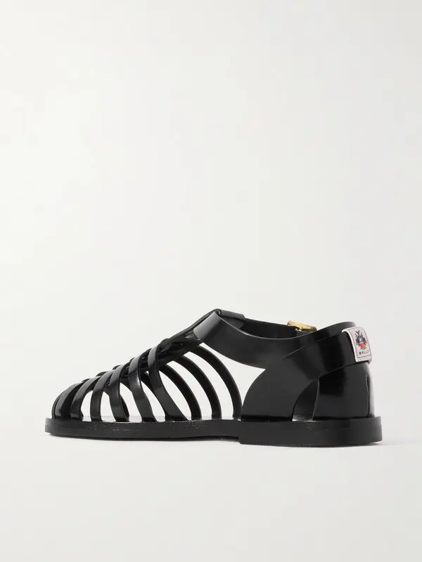 Bally Steva Fisherman Glossed-leather Sandals