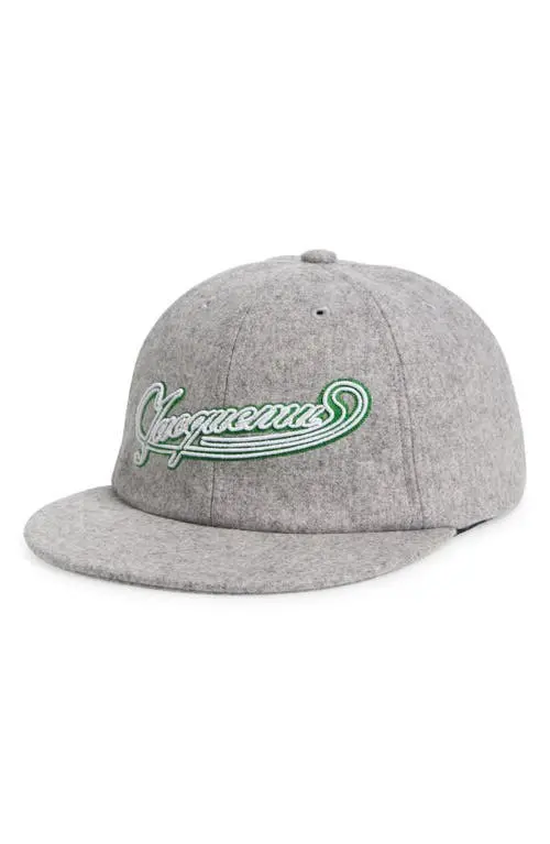 Jacquemus La Casquette Wool Blend Baseball Cap - Light Grey