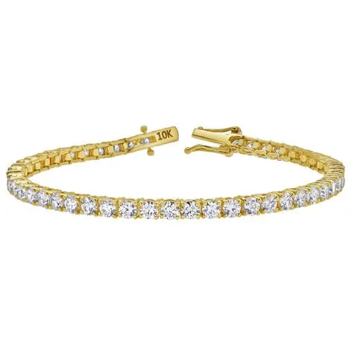LUVMYJEWELRY Lyra Lab Grown Diamond Tennis Bracelet - 10k Yellow Gold