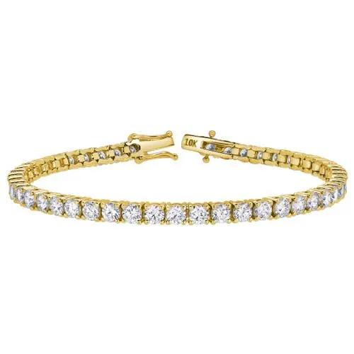LUVMYJEWELRY Lab Grown Diamond Tennis Bracelet - 10k Yellow Gold