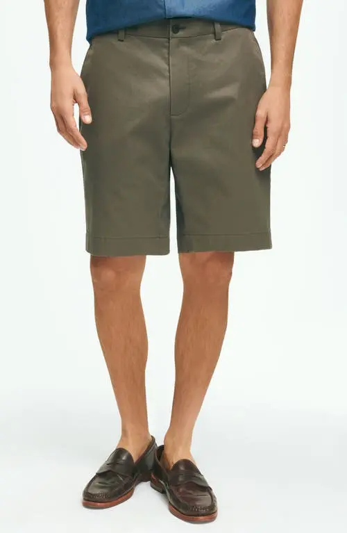 Brooks Brothers Advantage Wrinkle Resistant Stretch Chino Shorts - Magnet