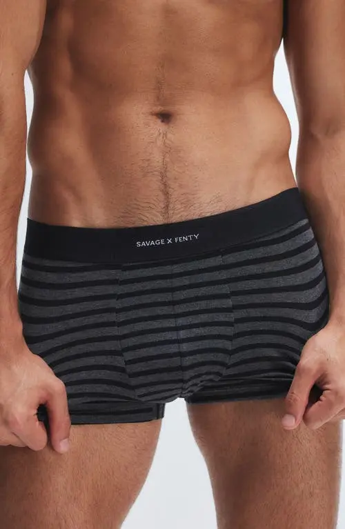 SAVAGE X FENTY Trunks Boxer Briefs - Night Gram Grey/ Black