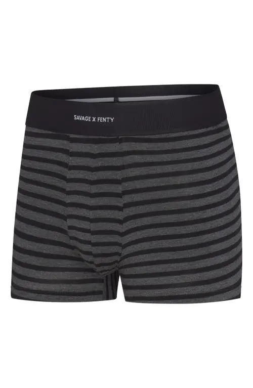 SAVAGE X FENTY Trunks Boxer Briefs - Night Gram Grey/ Black