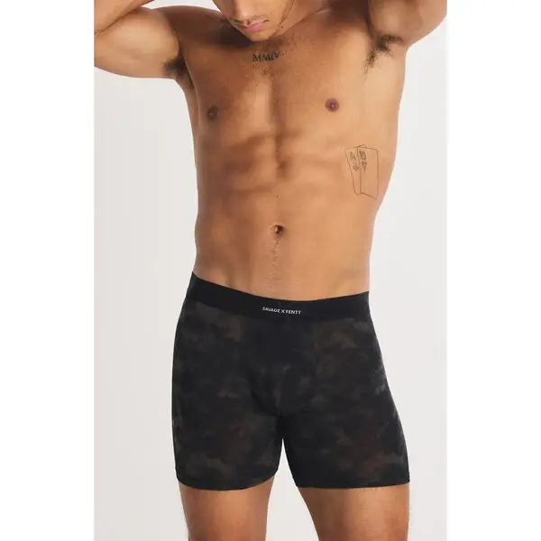 SAVAGE X FENTY Boxer Briefs - Black Caviar Diffused Camo