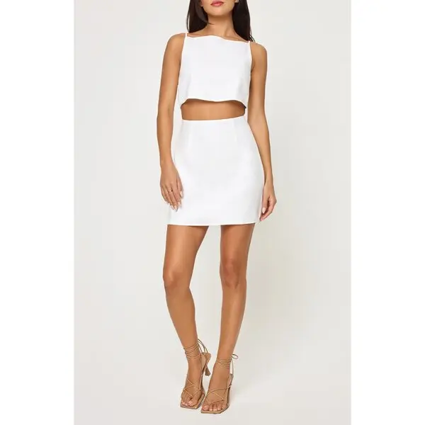 L*Space Racquel Cover-up Minidress - Cream