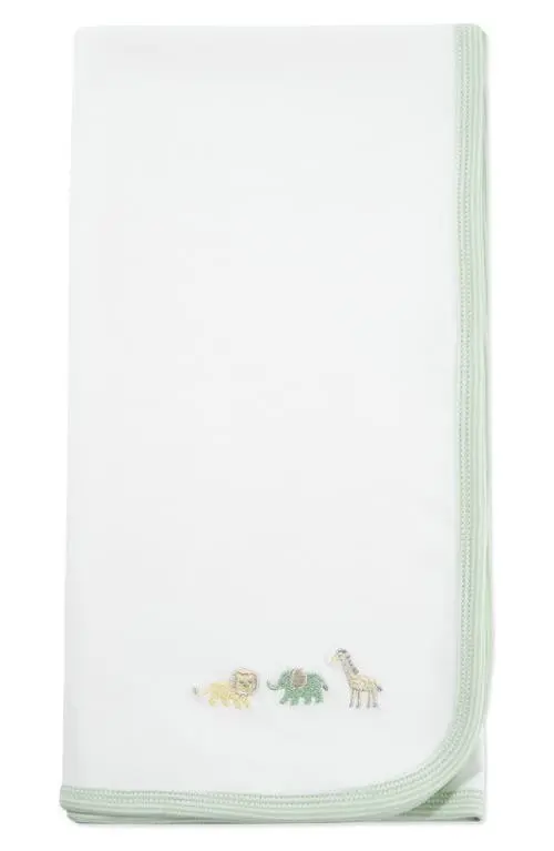 LITTLE ME Jungle Cotton Blanket - White
