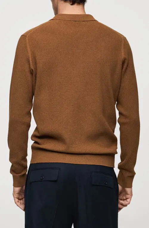 Mango Rib Polo Sweater