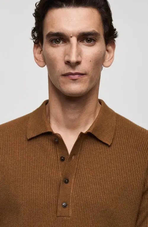 Mango Rib Polo Sweater