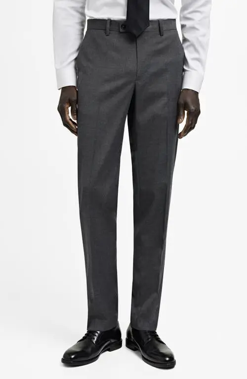 Mango Milan Slim Fit Suit Pants - Grey