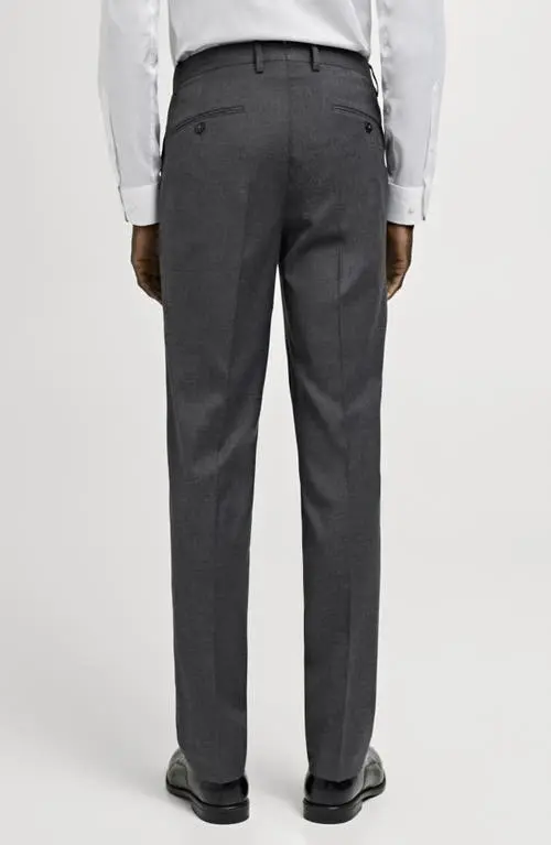 Mango Milan Slim Fit Suit Pants - Grey
