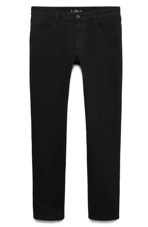 Mango Patrick Slim Fit Jeans - Black Denim